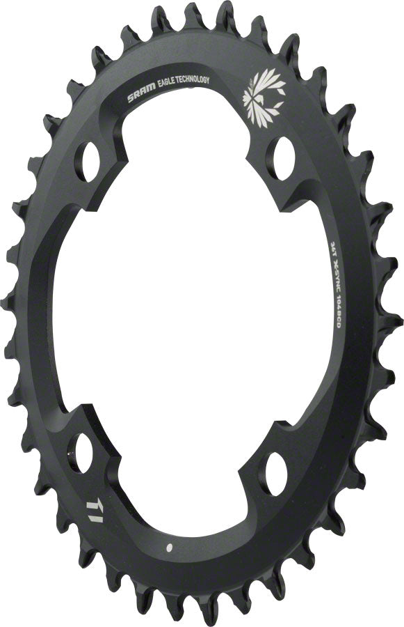 SRAM X-Sync 2 Eagle Chainring - 36 Tooth 104mm BCD 12-Speed Black – SX ...